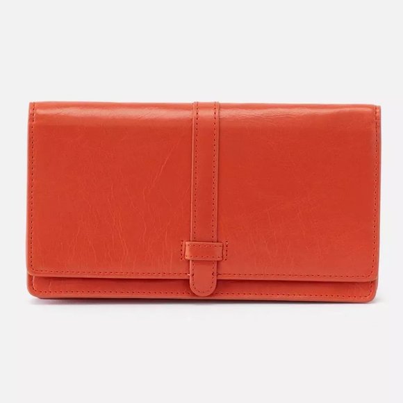 Bags | Nwt New Hobo Bishop Wallet Zinnia Leather Retired Rare | Poshmark
